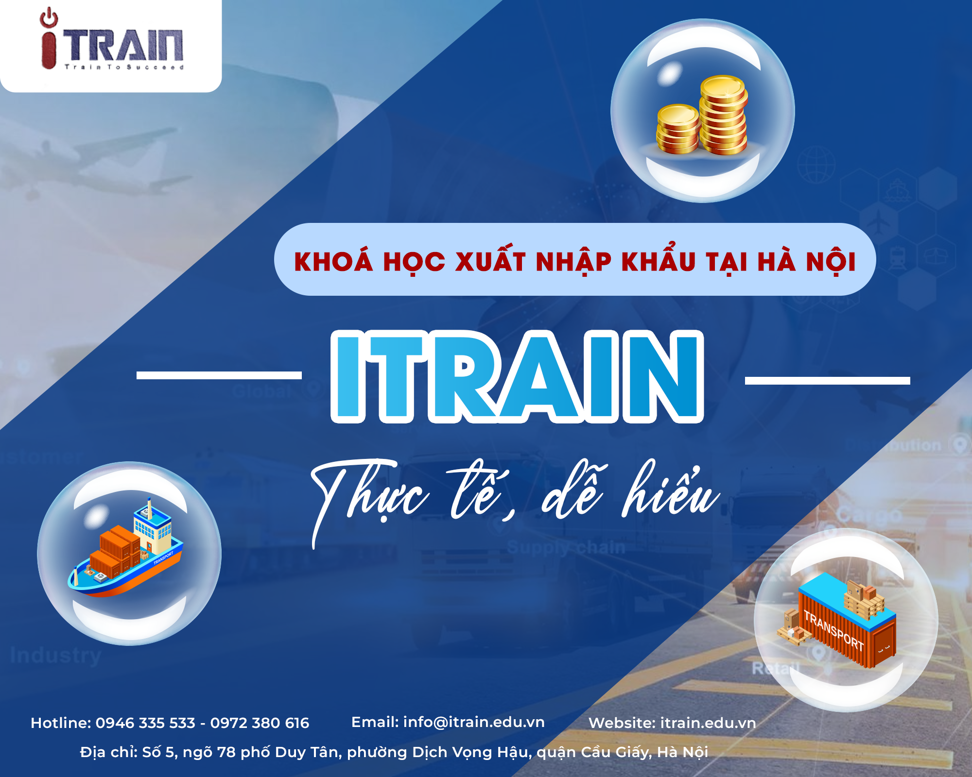 Khóa học xuất nhập khẩu tại Hà Nội ITRAIN – Thực tế, dễ hiểu